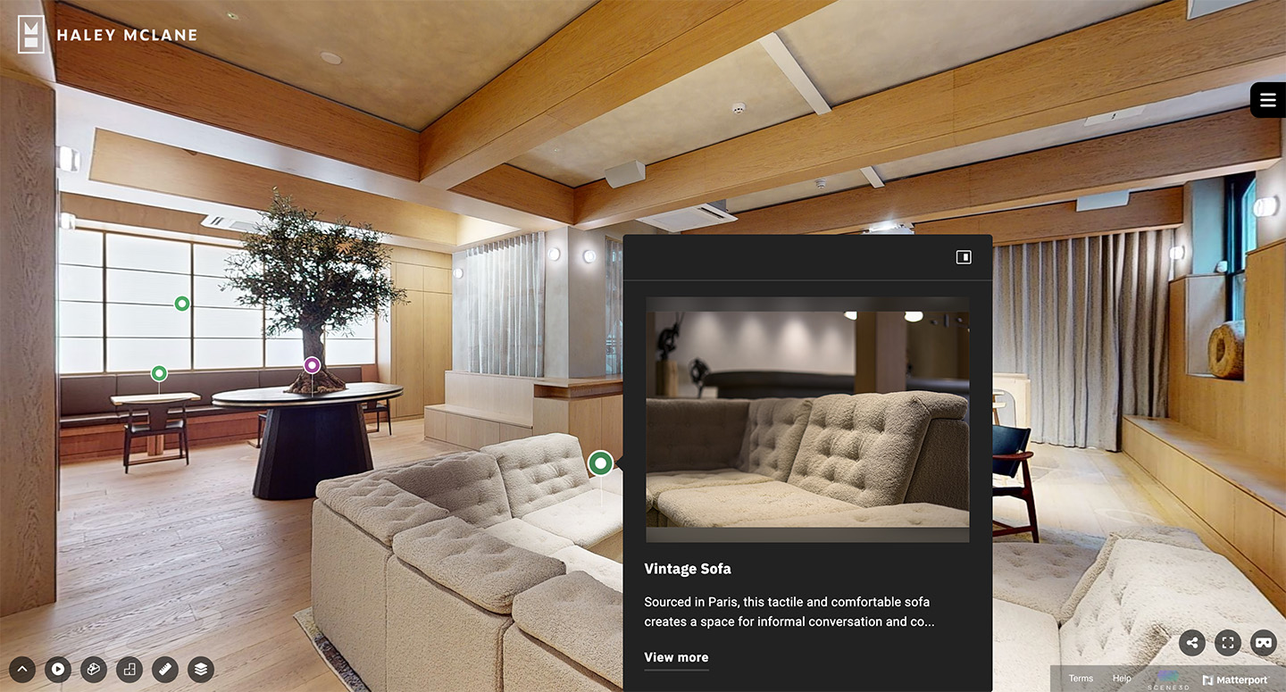 Interior Design with Matterport 3D Tours and Measurement Tools